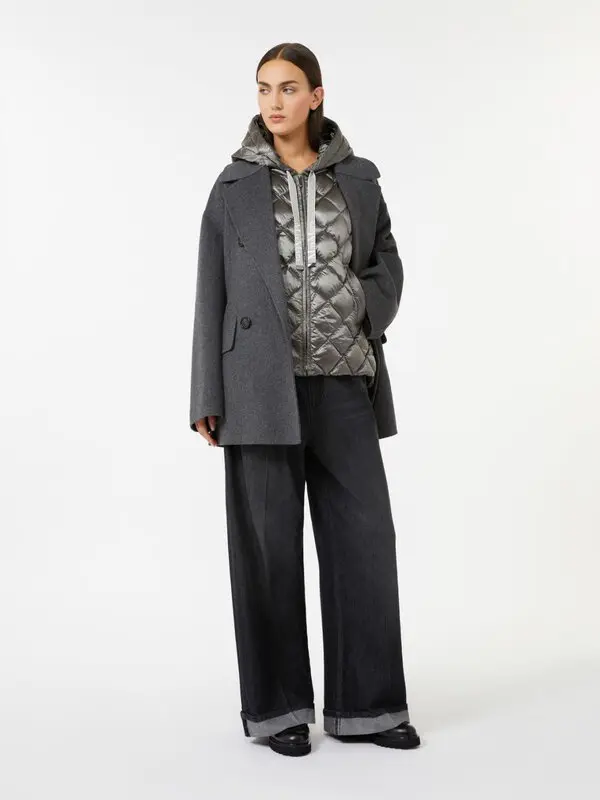Max Mara Water-Repellent Padded Gilet In Medium Grey - 20% Off